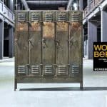 Großer vintage Spind mit originaler Patina - echte Industriemöbel bei works